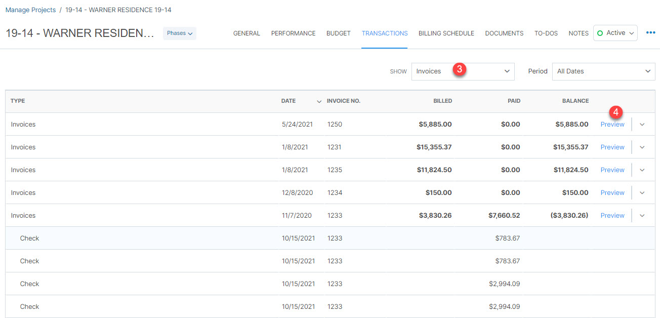 Projects – CORE Help Center