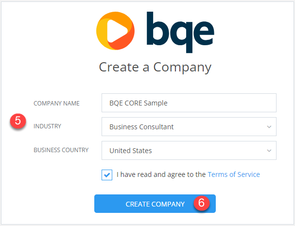 BQE CORE Sign-Up – CORE Help Center
