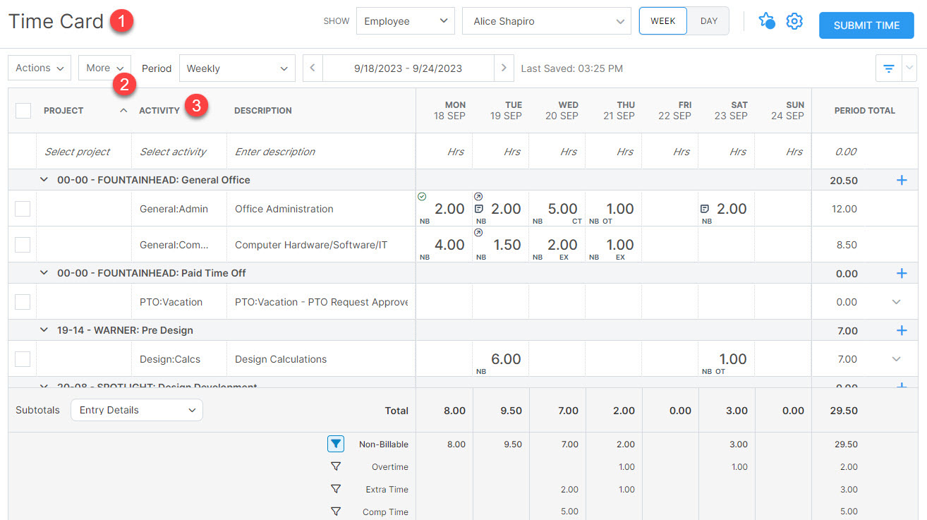 Time Card – CORE Help Center