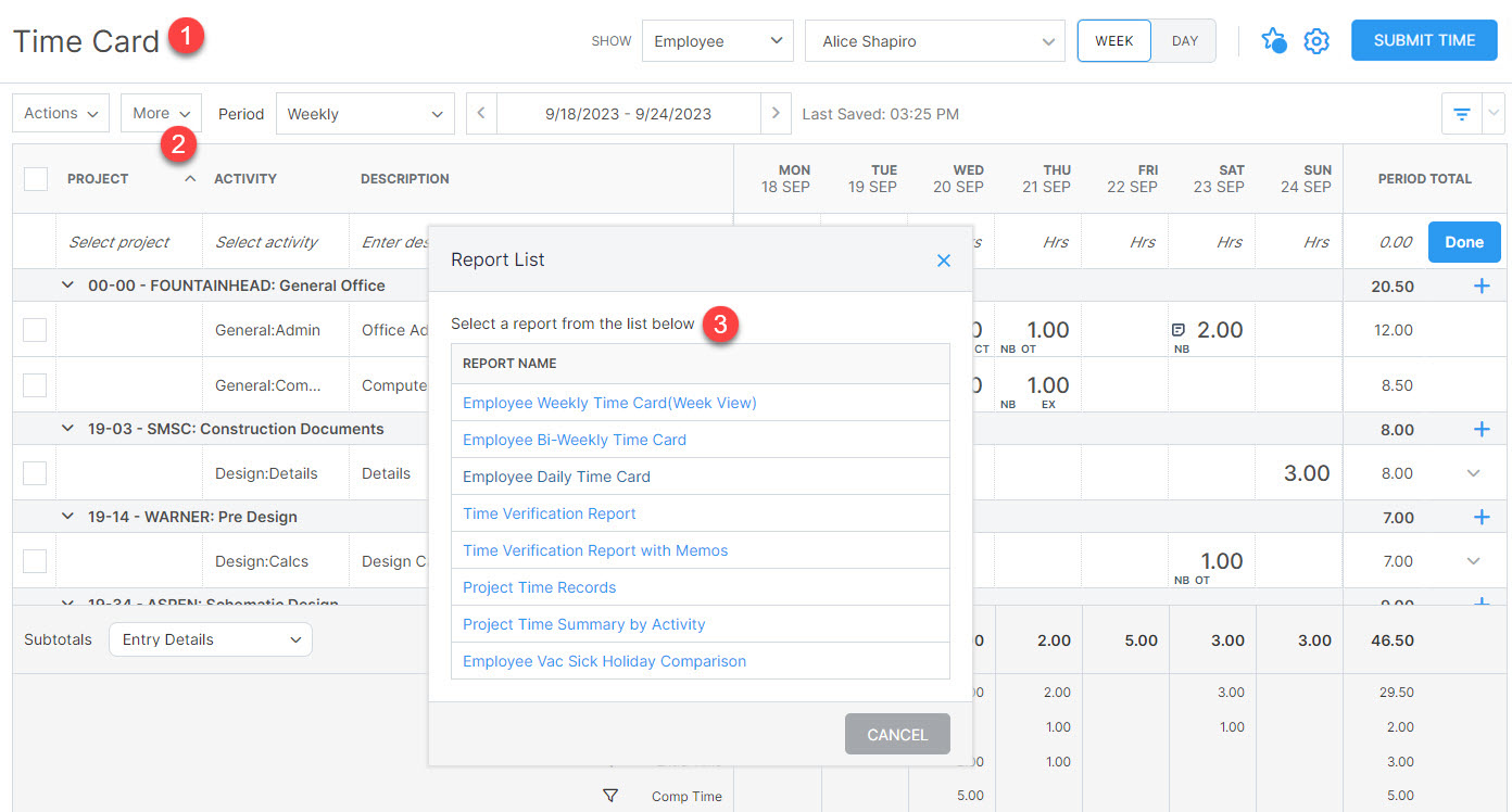 Time Card – CORE Help Center
