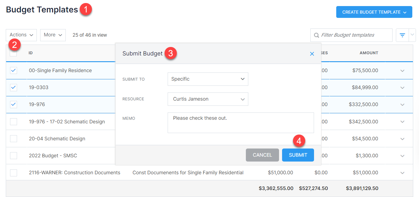 Budget Templates – CORE Help Center