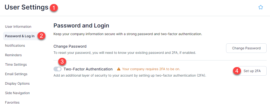 User Settings – CORE Help Center