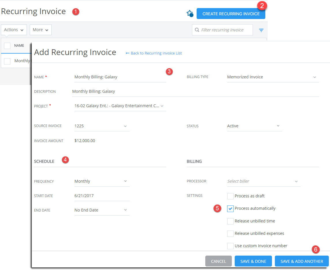 Recurring Invoices – CORE Help Center