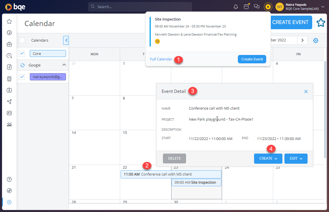 Calendar – CORE Help Center
