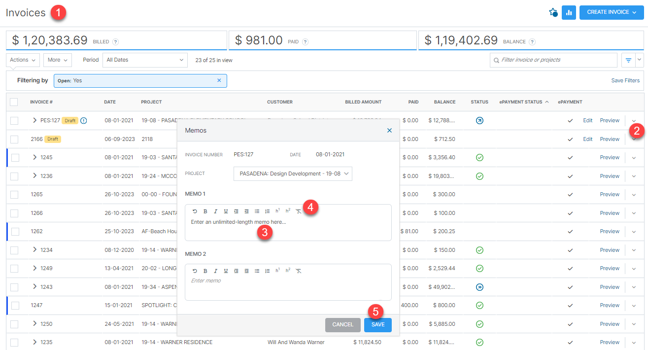 Invoices – CORE Help Center