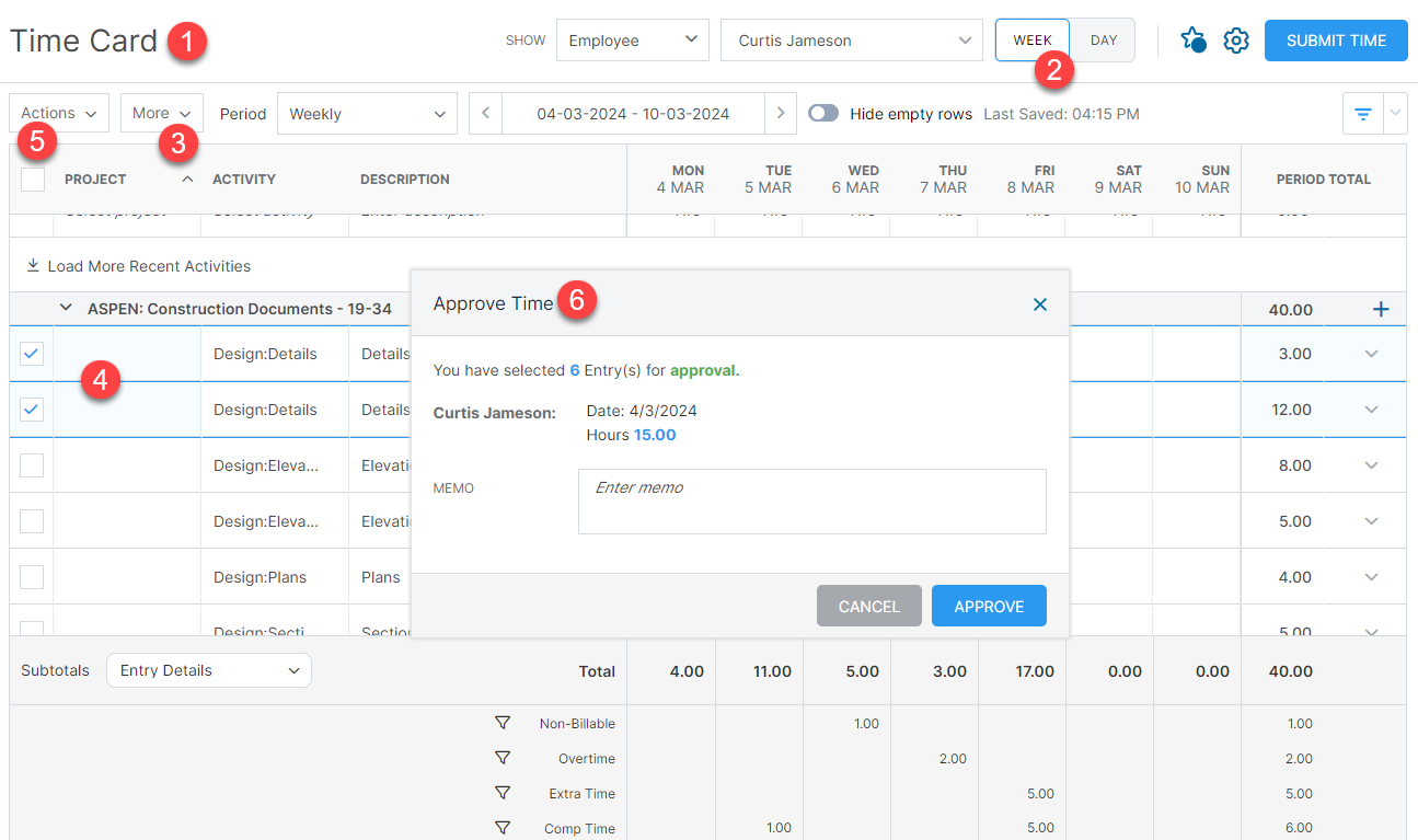 Time Card – CORE Help Center