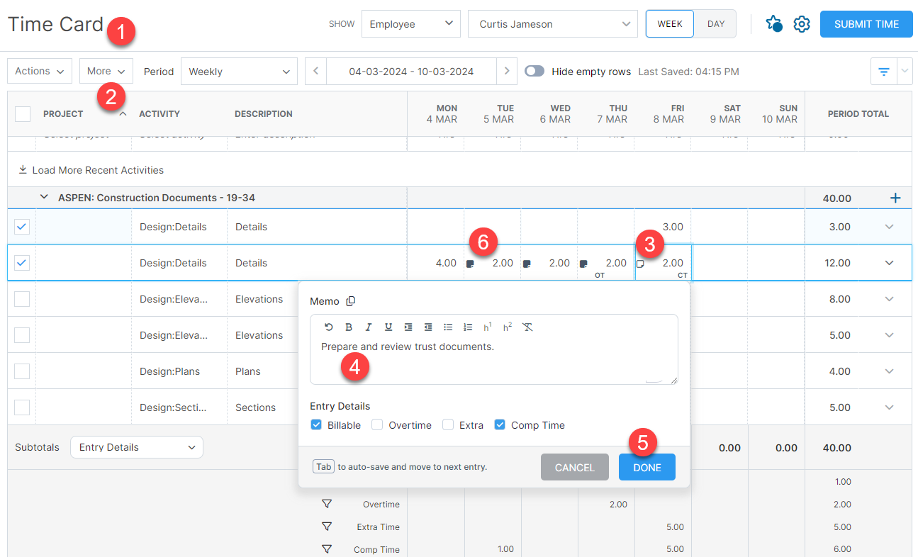 Time Card – CORE Help Center