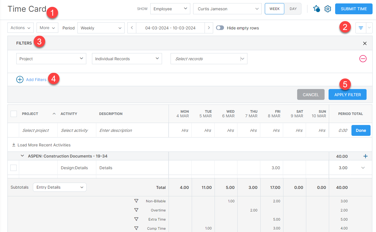Time Card – CORE Help Center