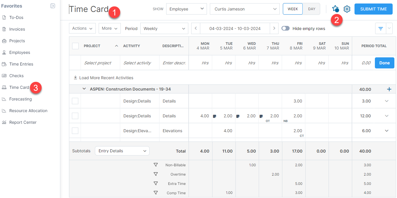 Time Card – CORE Help Center