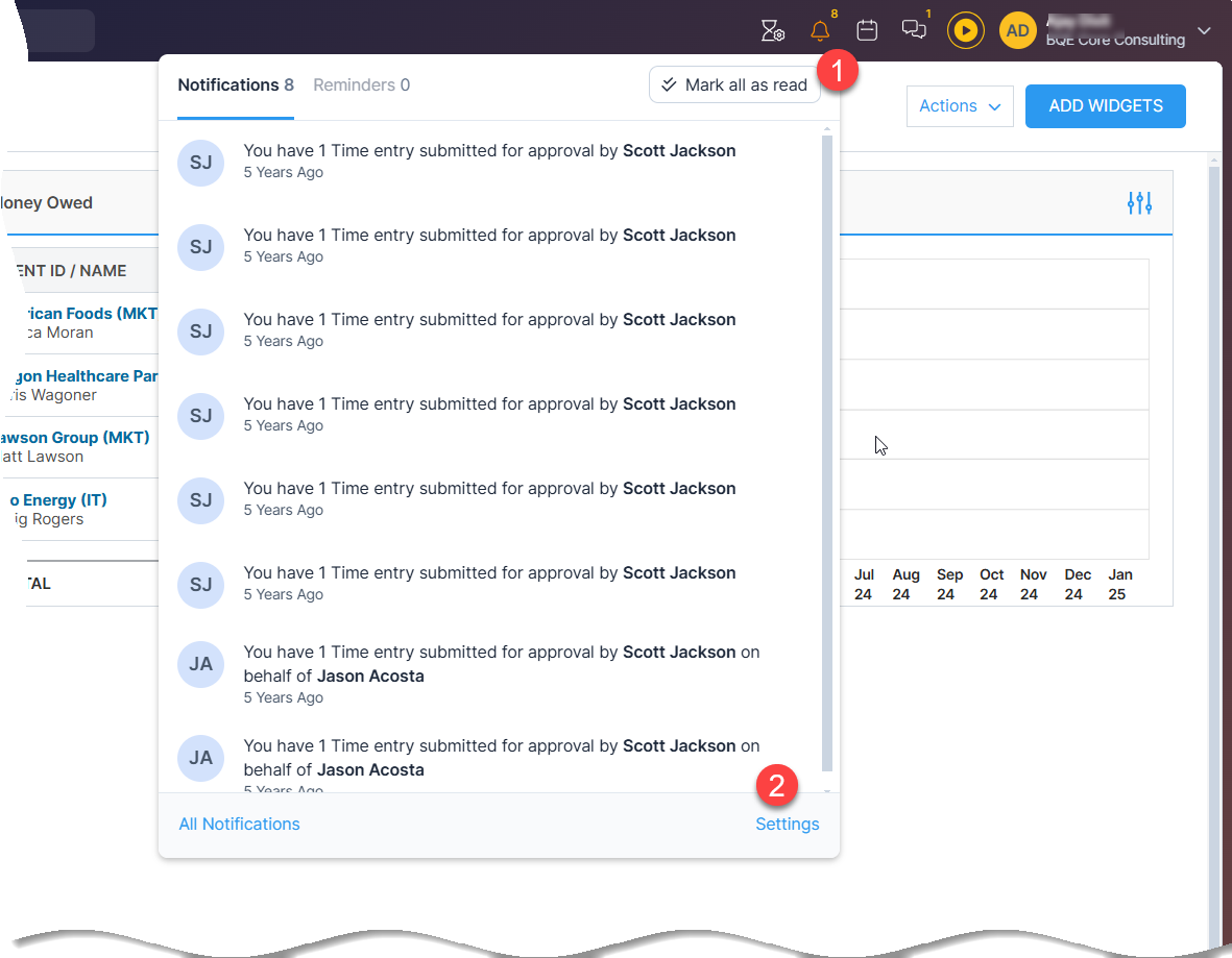 Notifications and Reminders – CORE Help Center