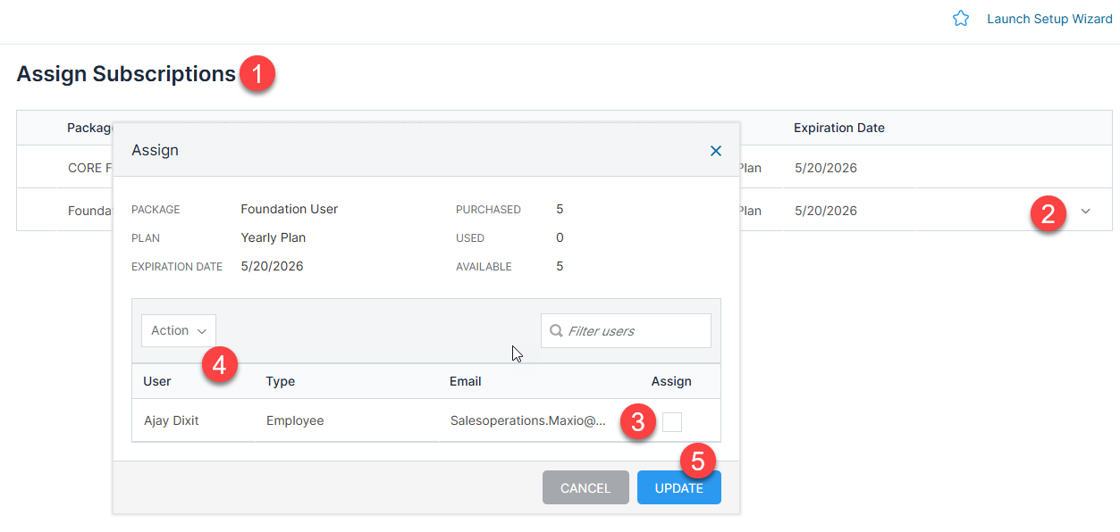Assign Subscriptions – CORE Help Center