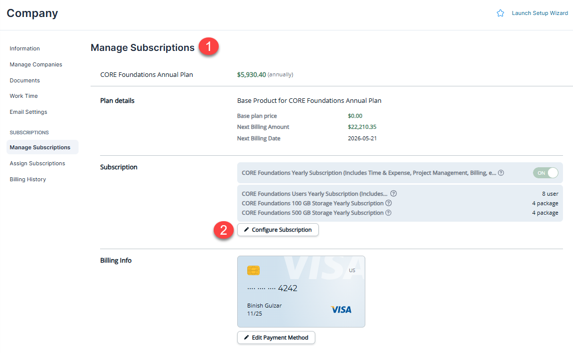 Manage Subscriptions – CORE Help Center