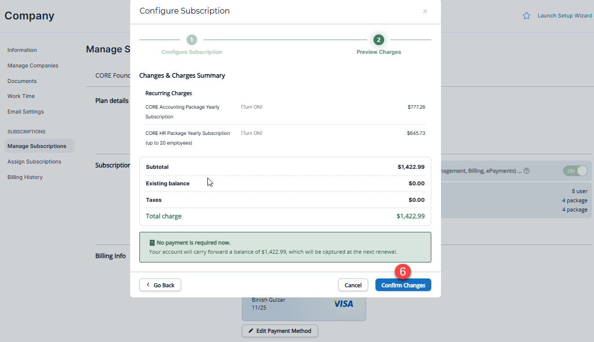 Manage Subscriptions – CORE Help Center