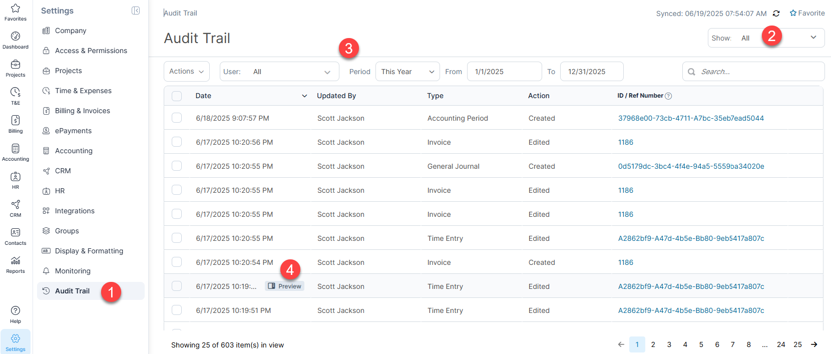 Audit Trail – CORE Help Center