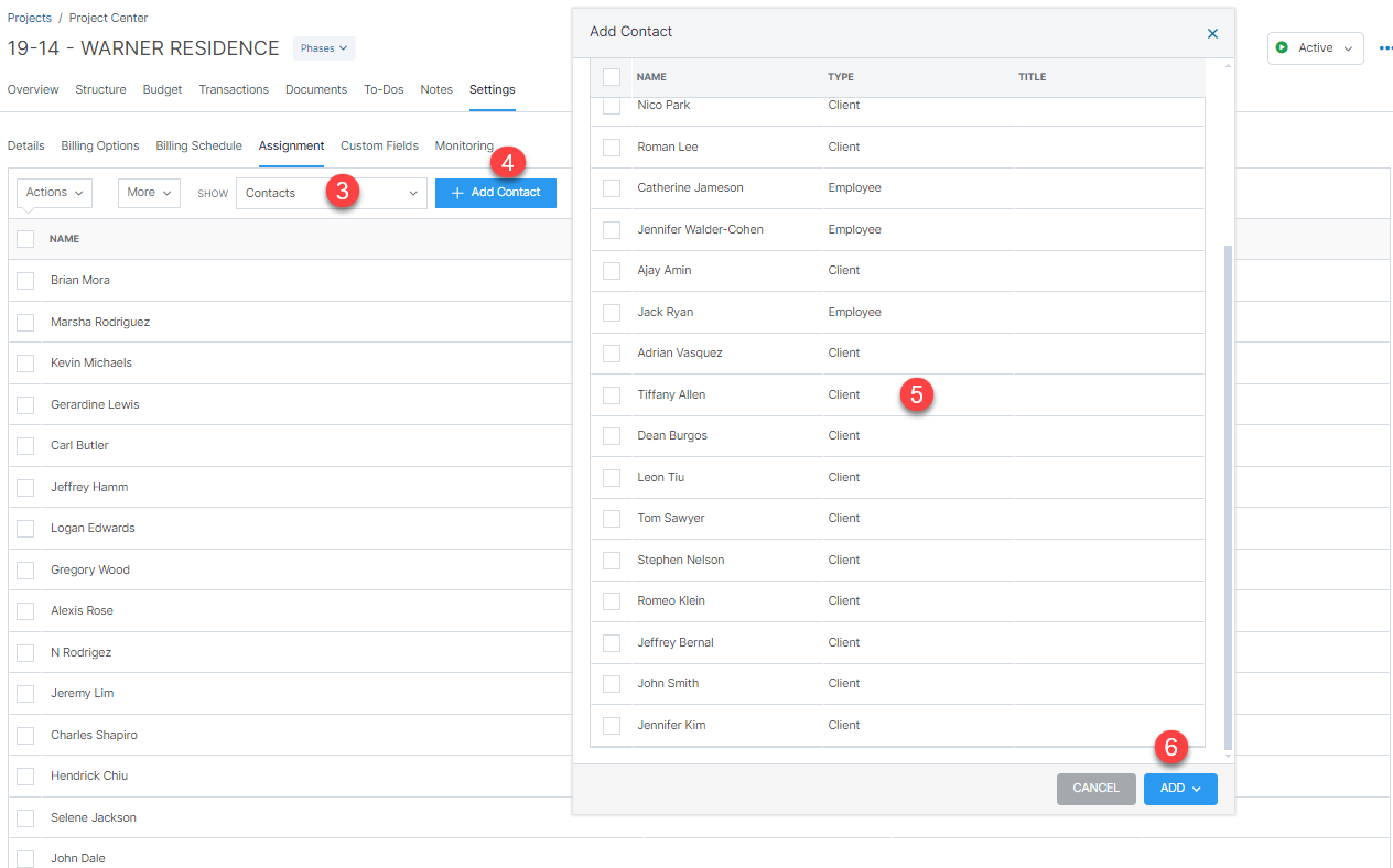 Project Center: Settings - Assignments – CORE Help Center