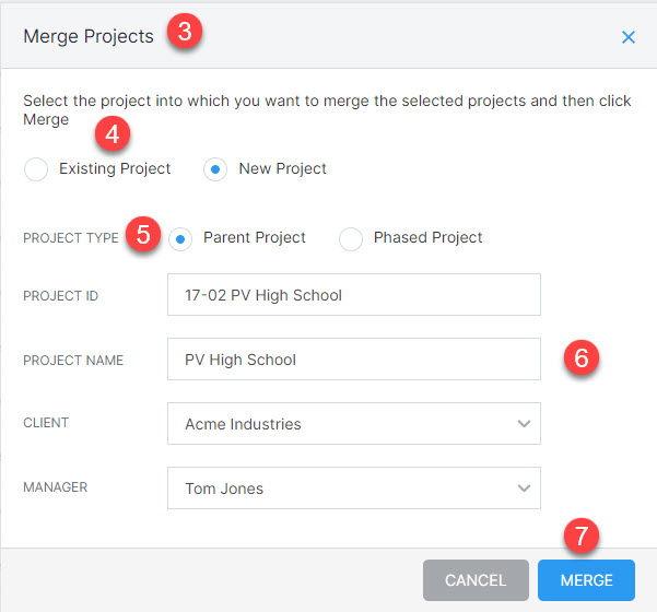 Project List View – CORE Help Center