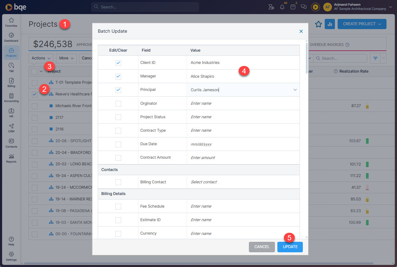 Project List View – CORE Help Center