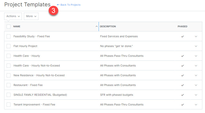 Project List View – CORE Help Center