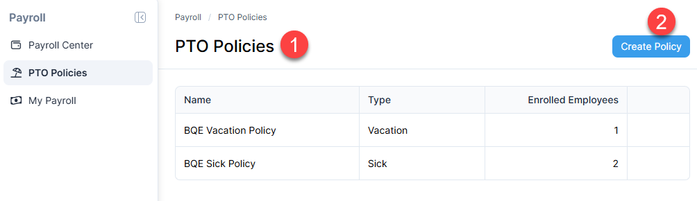 Payroll-PTO Policies – CORE Help Center