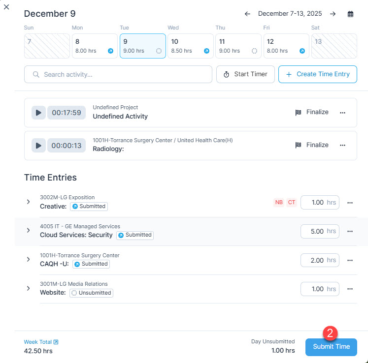 Daily Time Card – CORE Help Center