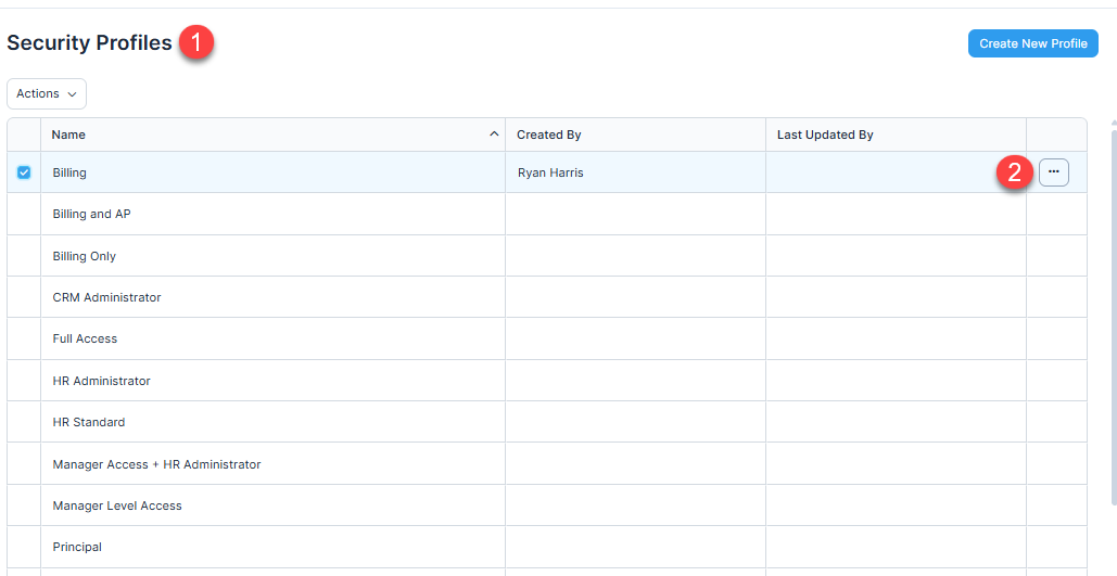 Security Profiles – CORE Help Center