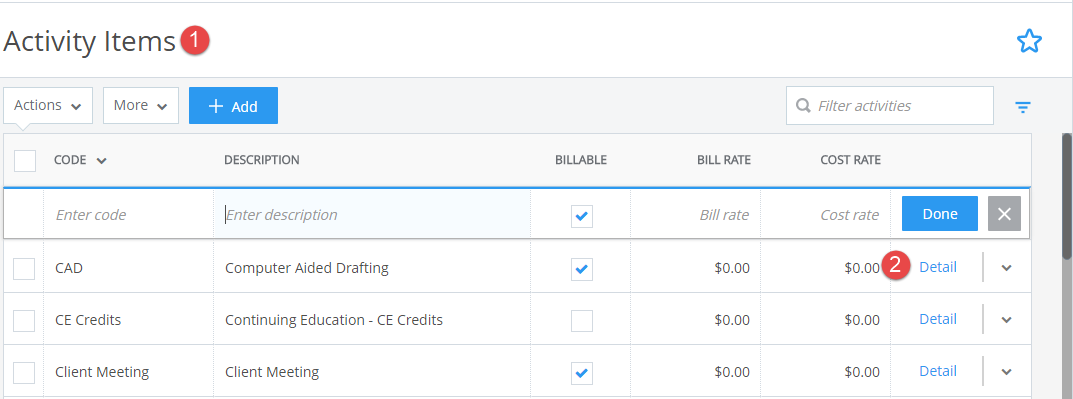 Activity Items – CORE Help Center