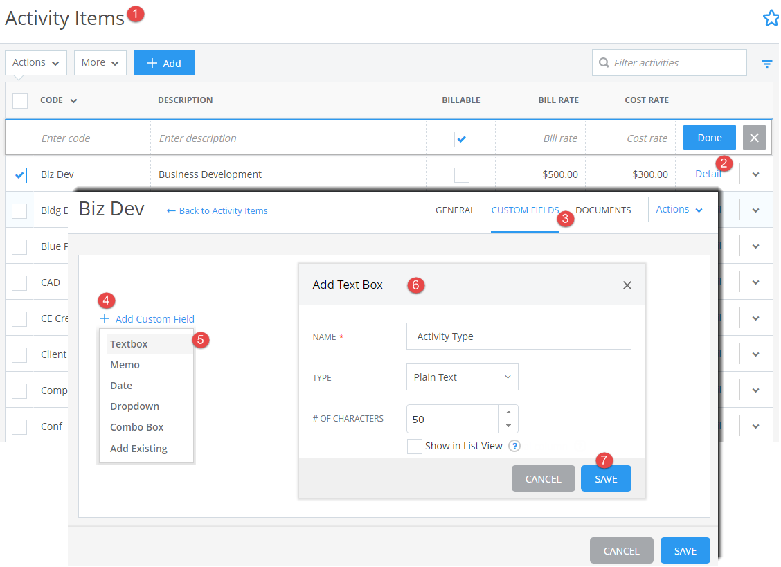 Activity Items – CORE Help Center