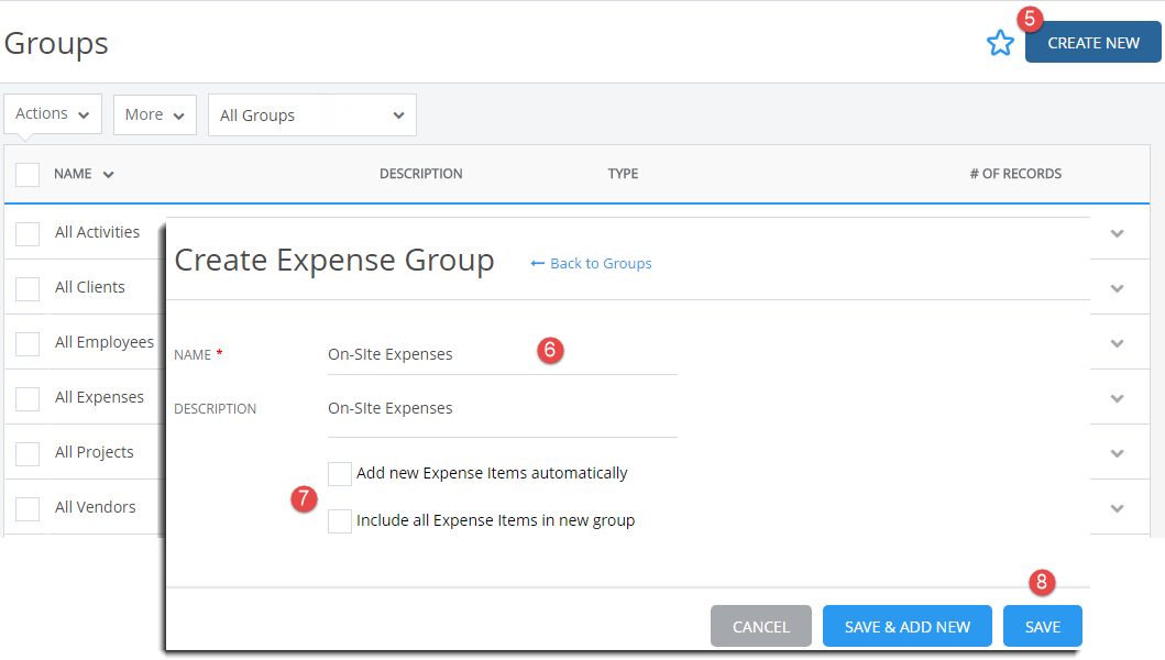 Expense Items – CORE Help Center