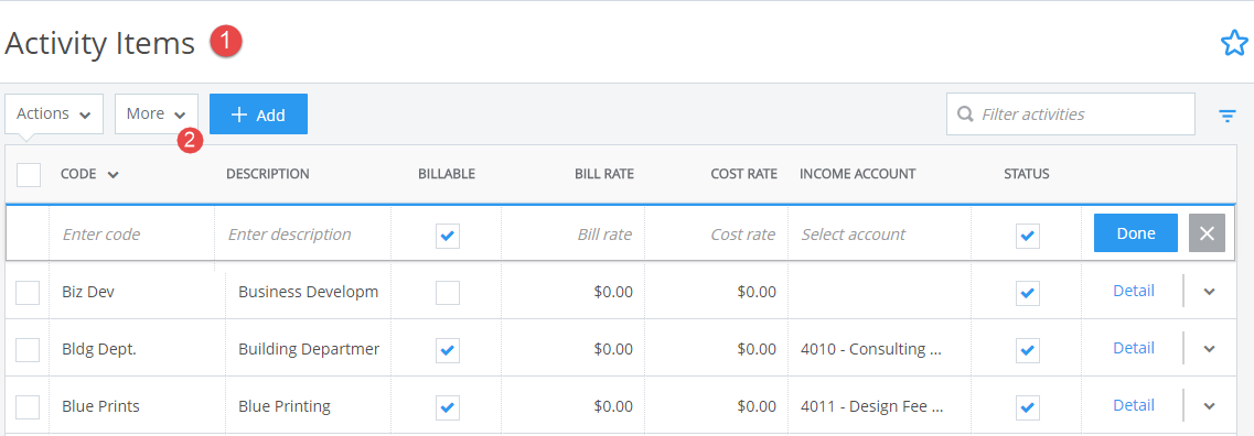 Activity Items – CORE Help Center