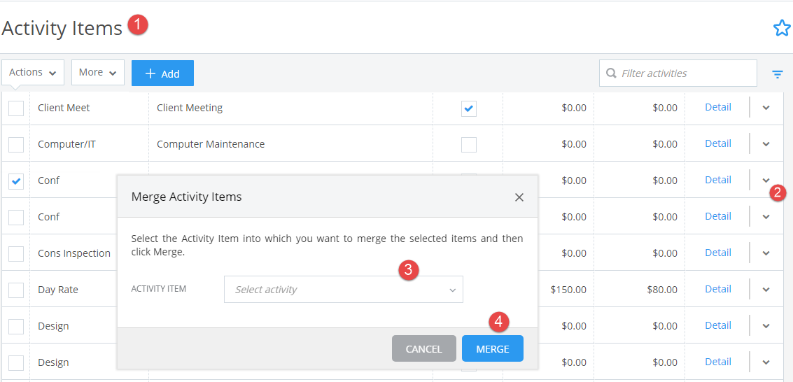 Activity Items – CORE Help Center