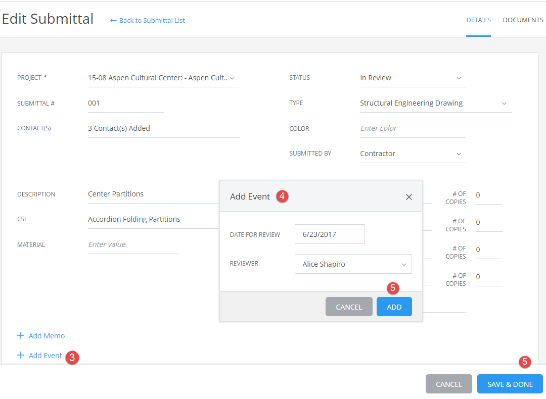 Submittals – CORE Help Center