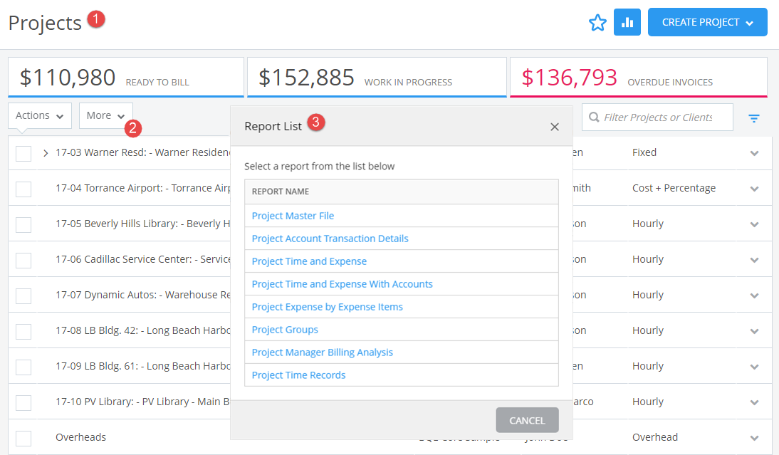 Projects – CORE Help Center