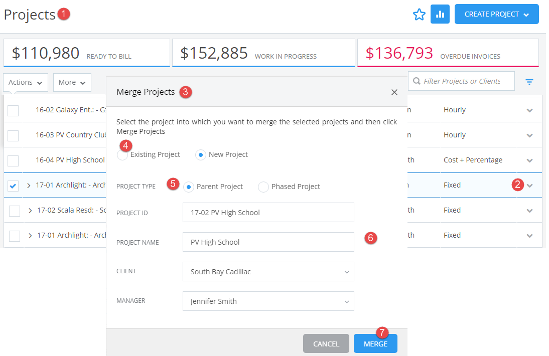 Projects – CORE Help Center