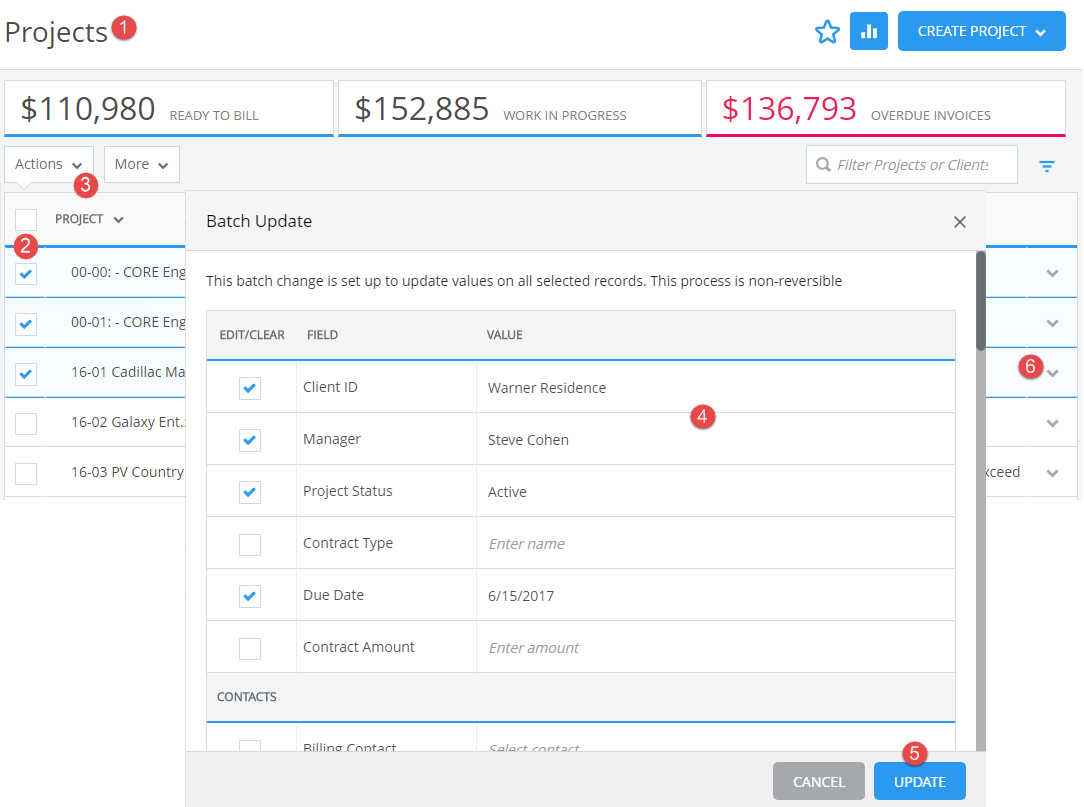 Projects – CORE Help Center