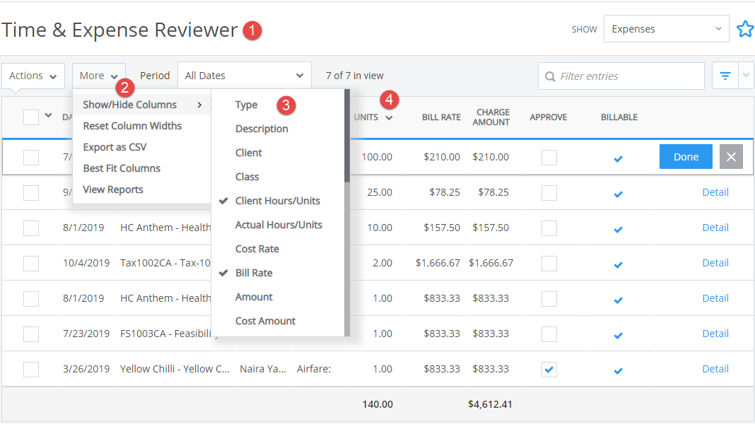 Time and Expense Reviewer – CORE Help Center