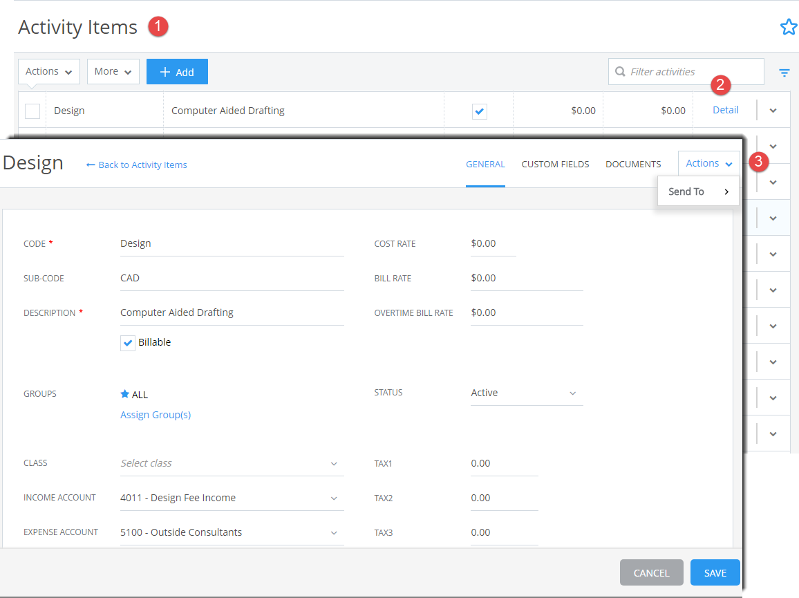 Activity Items – CORE Help Center