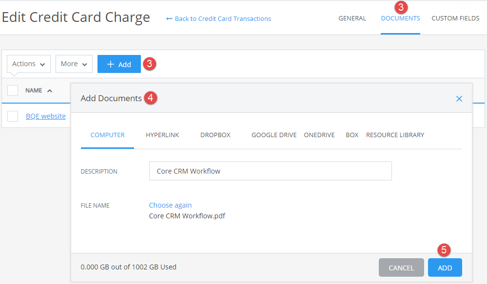 Credit Cards – CORE Help Center
