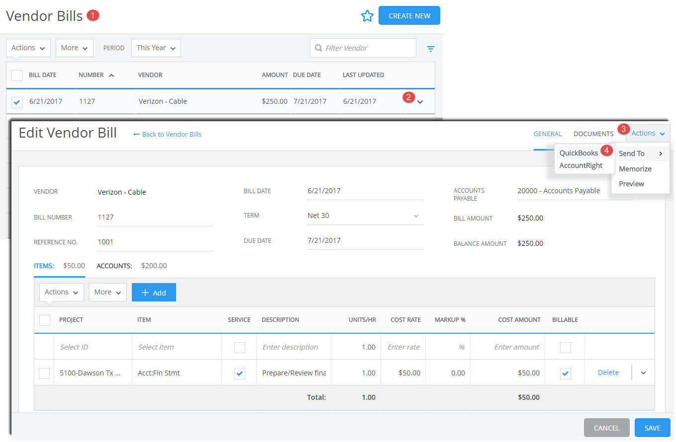 Vendor Bills – CORE Help Center