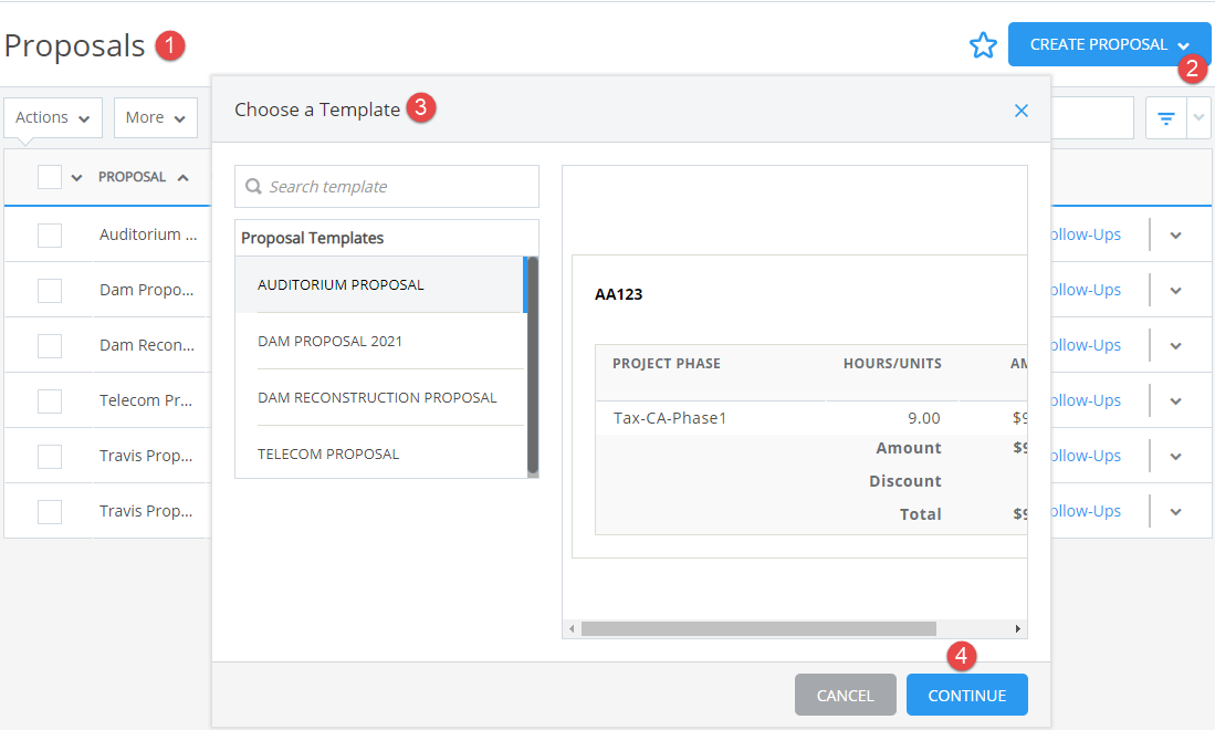 Proposals – CORE Help Center