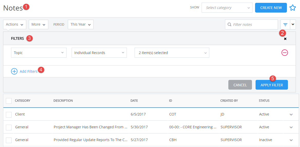 Notes – CORE Help Center