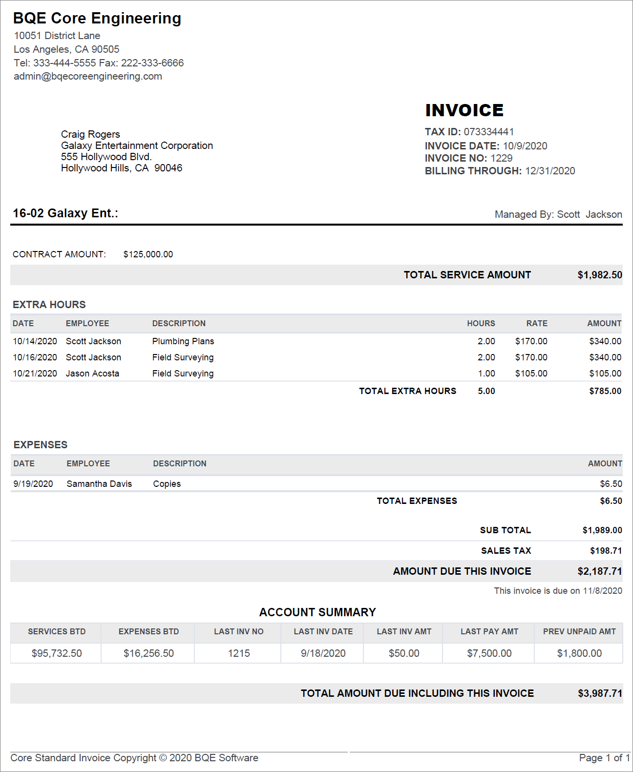 BQE CORE Invoice Samples – CORE Help Center