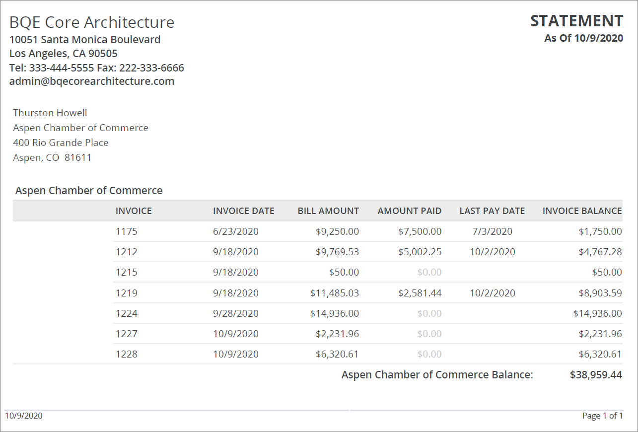 BQE CORE Invoice Samples – CORE Help Center