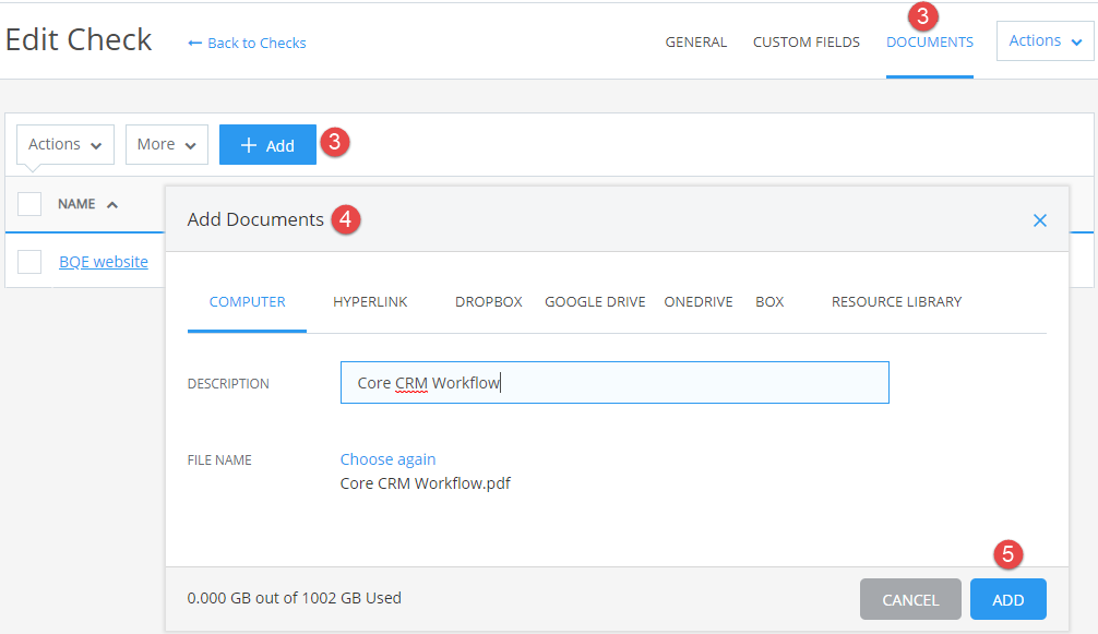Checks – CORE Help Center