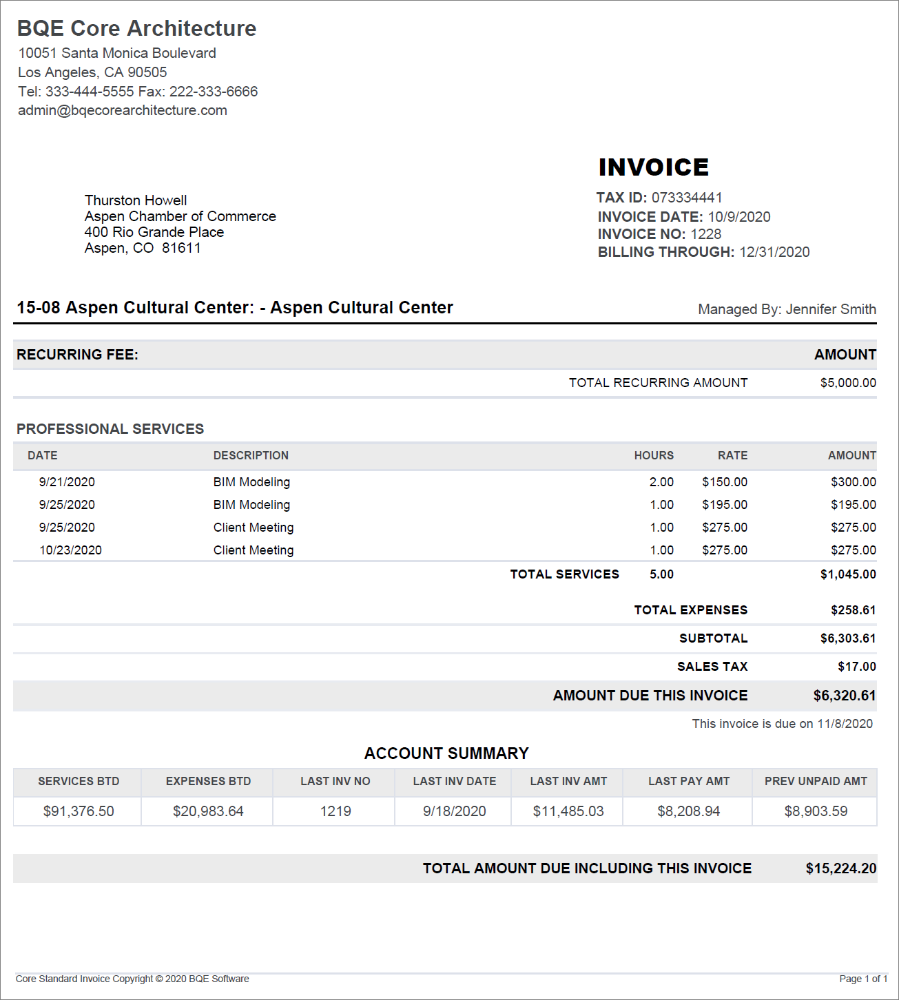 BQE CORE Invoice Samples – CORE Help Center