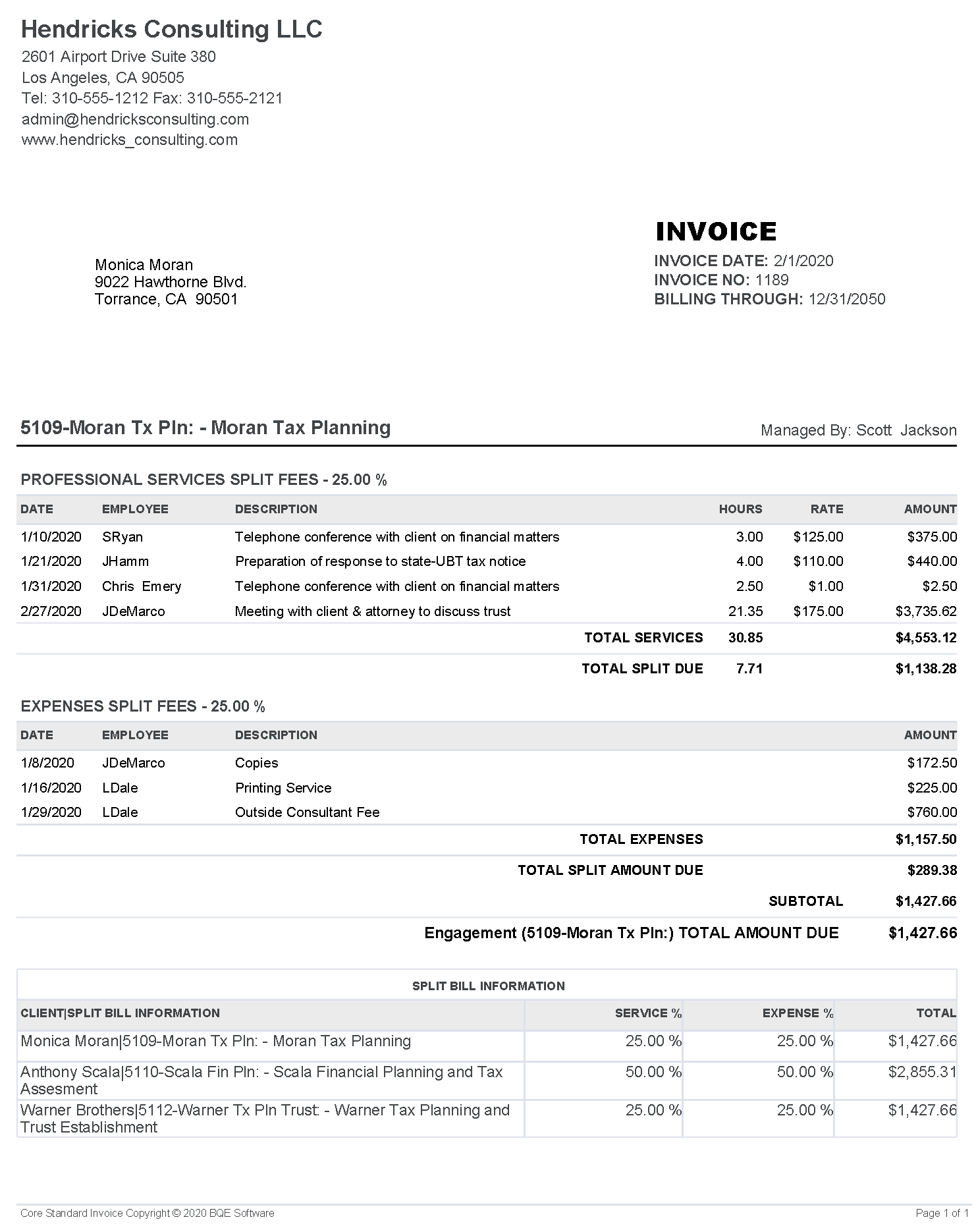 BQE CORE Invoice Samples – CORE Help Center