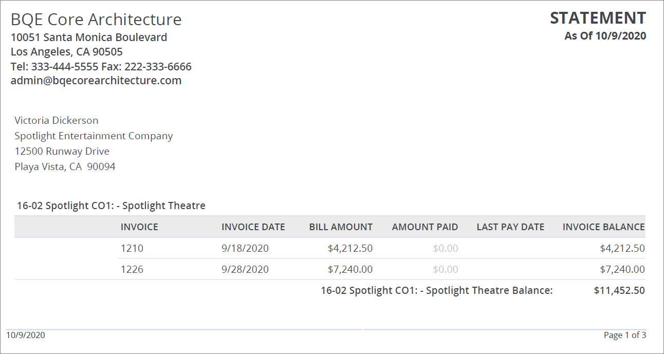 BQE CORE Invoice Samples – CORE Help Center