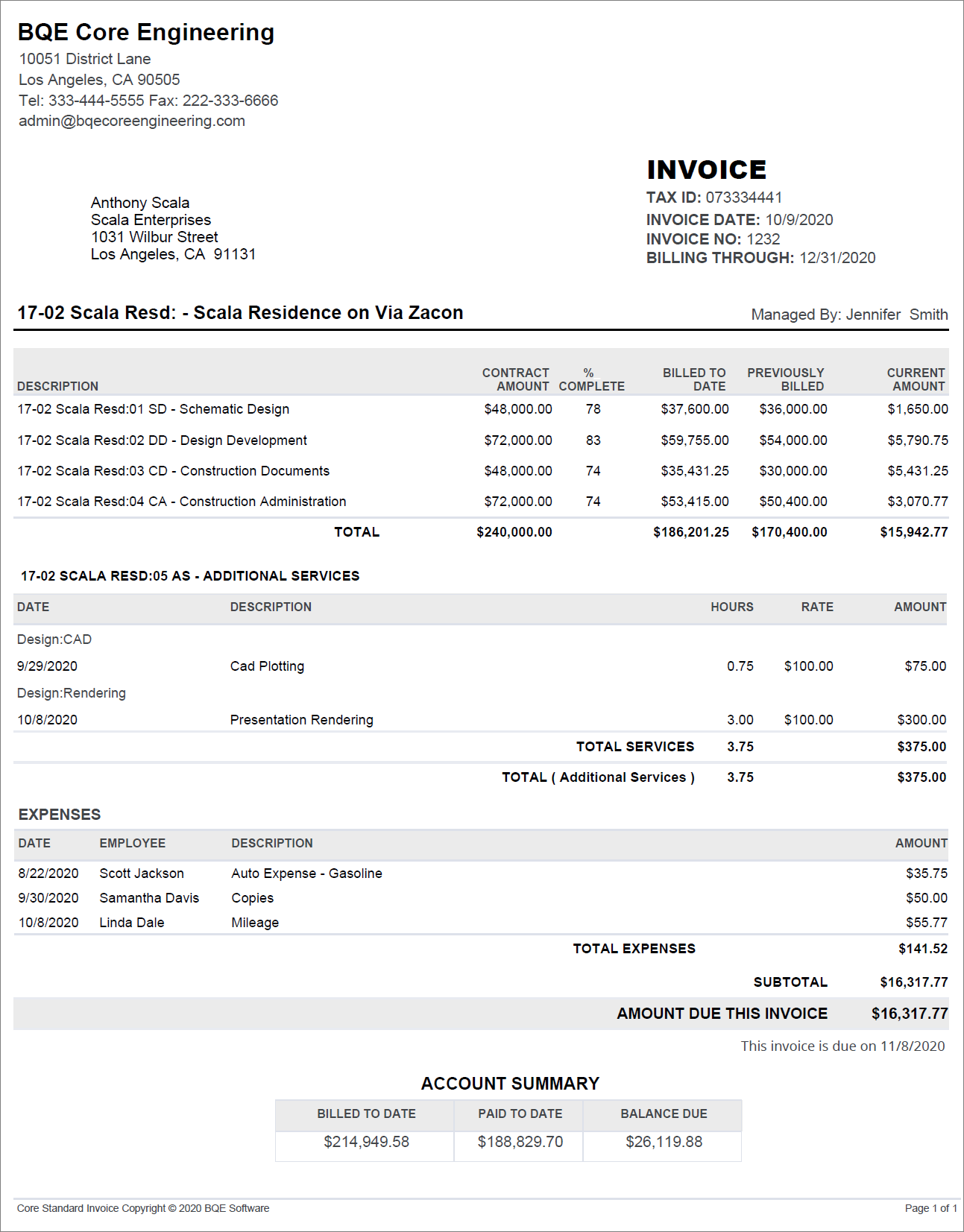 BQE CORE Invoice Samples – CORE Help Center