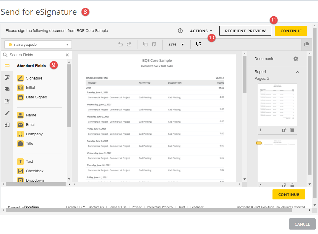Time Card – CORE Help Center