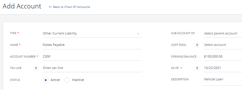 Setting up loans – CORE Help Center
