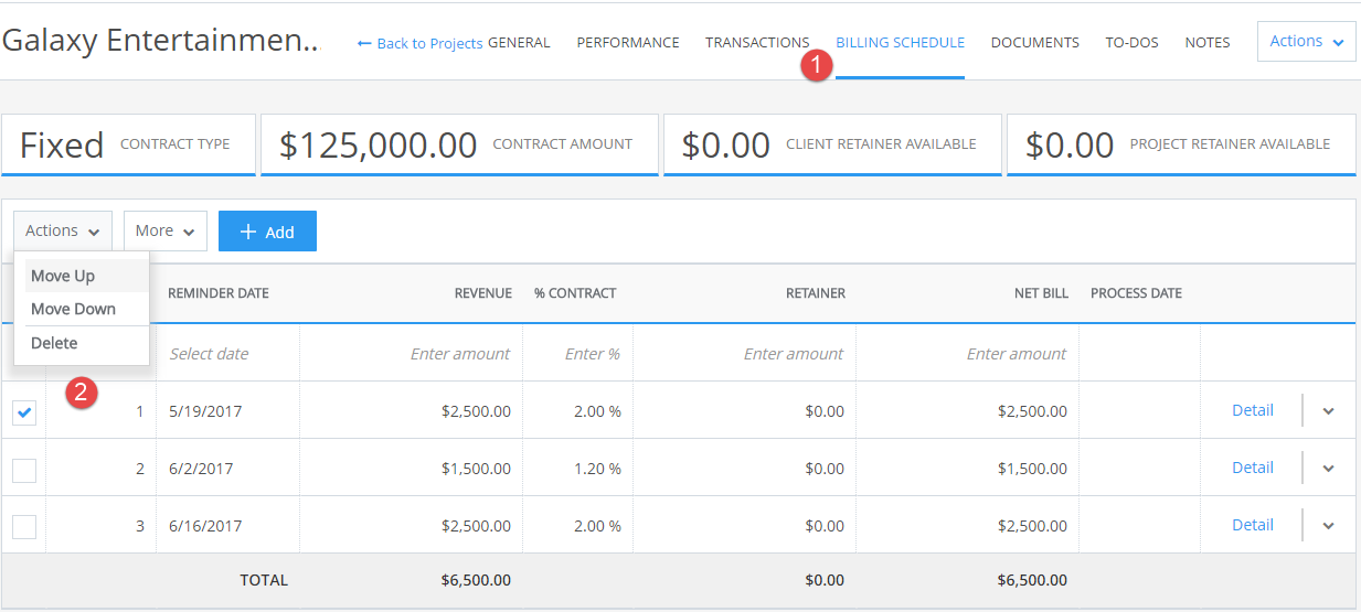 Billing Schedule CORE Help Center